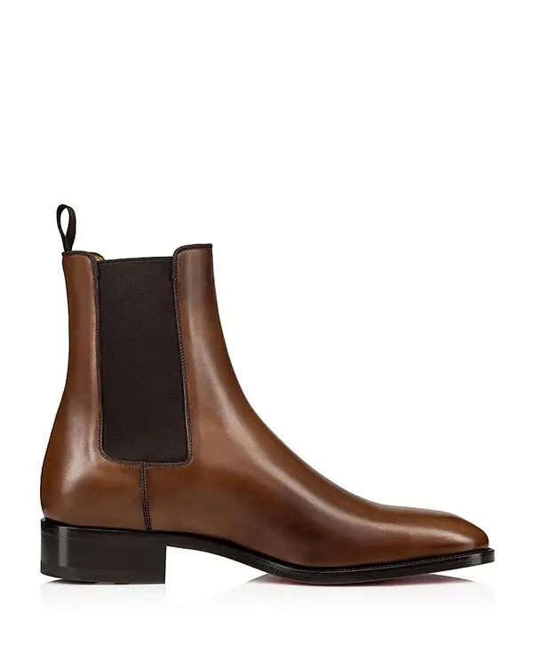 CHRISTIAN LOUBOUTIN Samson Chelsea Booties - Havane