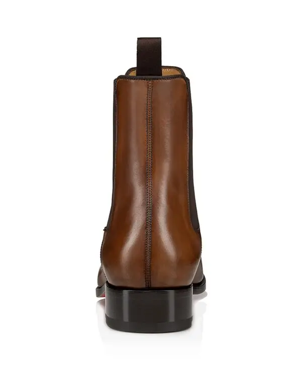 CHRISTIAN LOUBOUTIN Samson Chelsea Booties - Havane