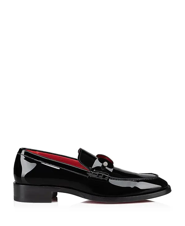 CHRISTIAN LOUBOUTIN Chambelimoc Strass Penny Loafers - Black