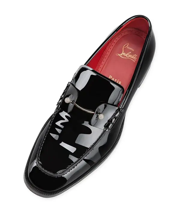 CHRISTIAN LOUBOUTIN Chambelimoc Strass Penny Loafers