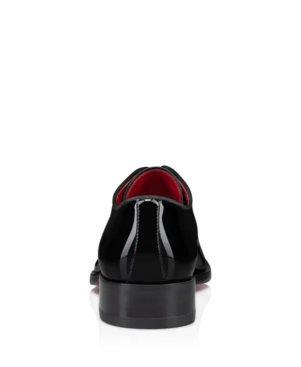 CHRISTIAN LOUBOUTIN Chambeliss Night Strass Patent Leather Derby Shoes