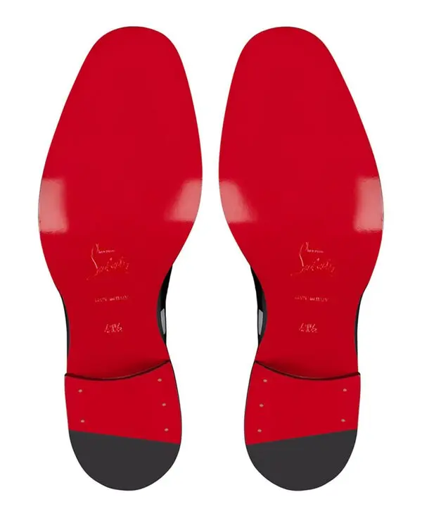 CHRISTIAN LOUBOUTIN Chambeliss Night Strass Patent Leather Derby Shoes