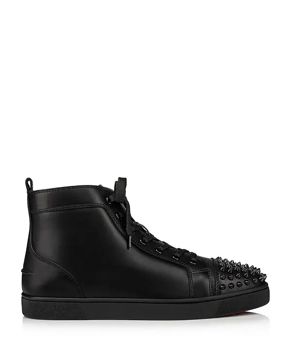 CHRISTIAN LOUBOUTIN Lou Spikes High Top Sneakers - Black