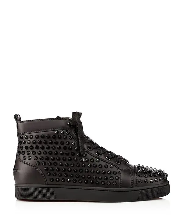 CHRISTIAN LOUBOUTIN Louis Spikes High Top Sneakers - Black