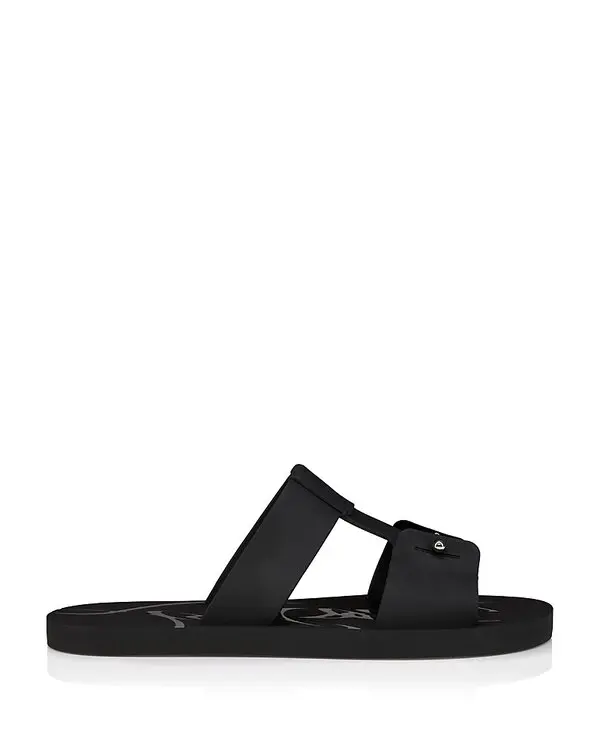 CHRISTIAN LOUBOUTIN Zakouski Rubber Sandals - Black