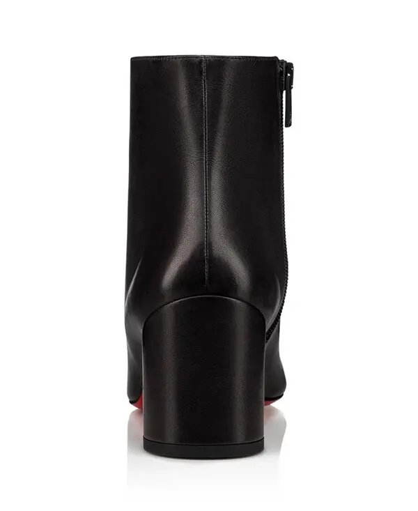 CHRISTIAN LOUBOUTIN Jane Booty Zip Up Ankle Boots - Black