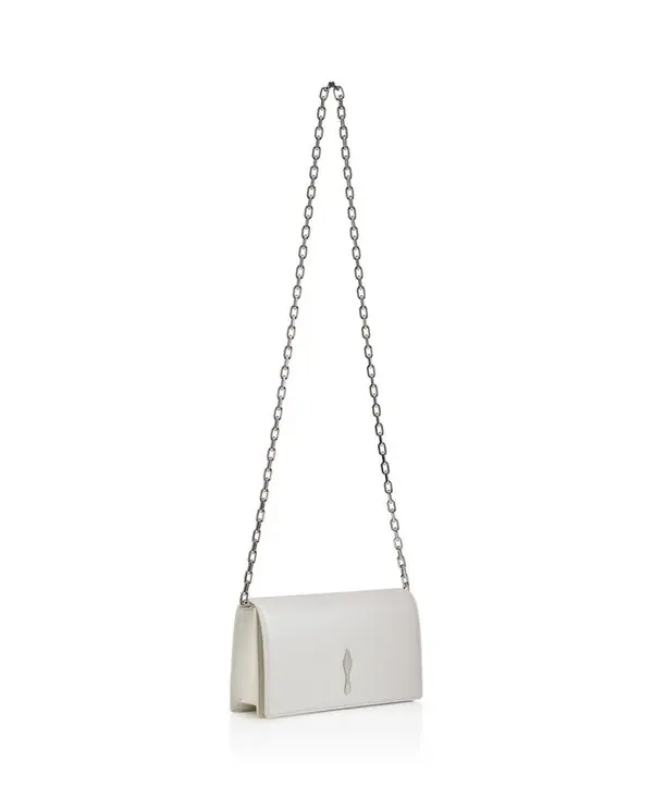 CHRISTIAN LOUBOUTIN Bettina Clutch With Silver Embellishment - White