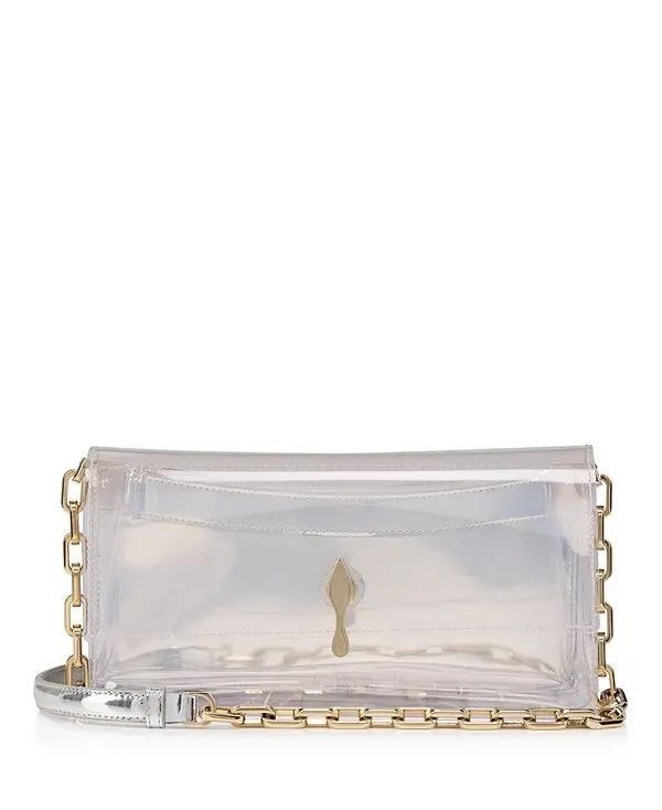 CHRISTIAN LOUBOUTIN Bettina Crossbody Bag With Chain Strap - Transparent