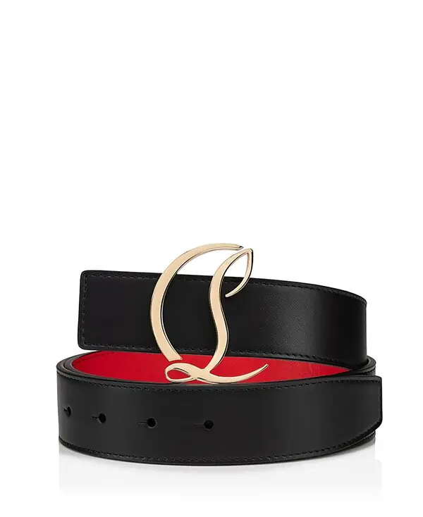 CHRISTIAN LOUBOUTIN Cl Logo Belt - Black