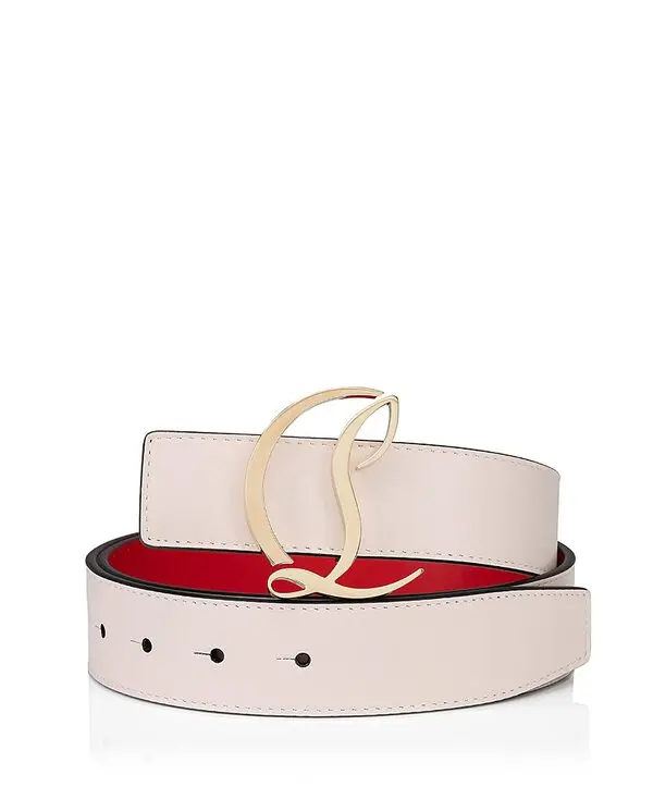 CHRISTIAN LOUBOUTIN Cl Logo Belt - Leche