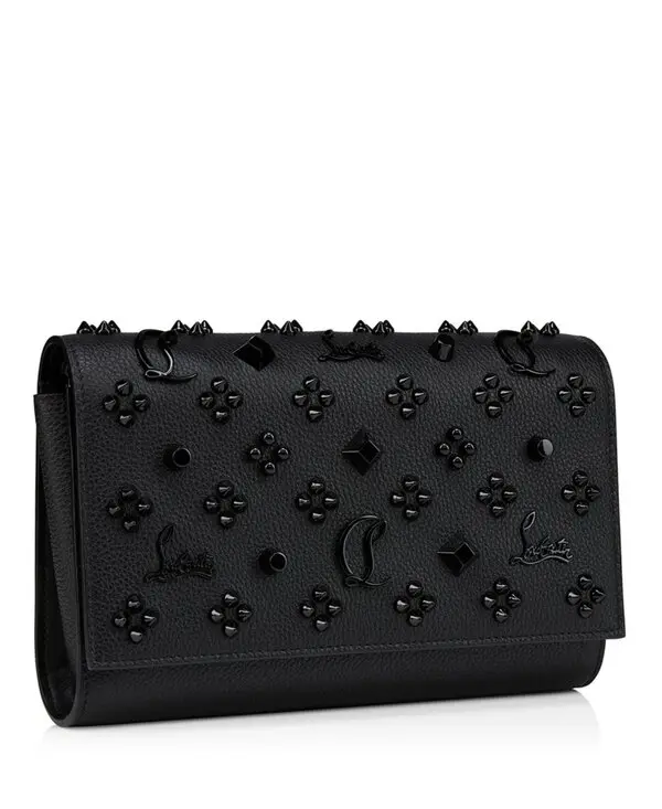 CHRISTIAN LOUBOUTIN Paloma Clutch With Studded Embellishments - Black