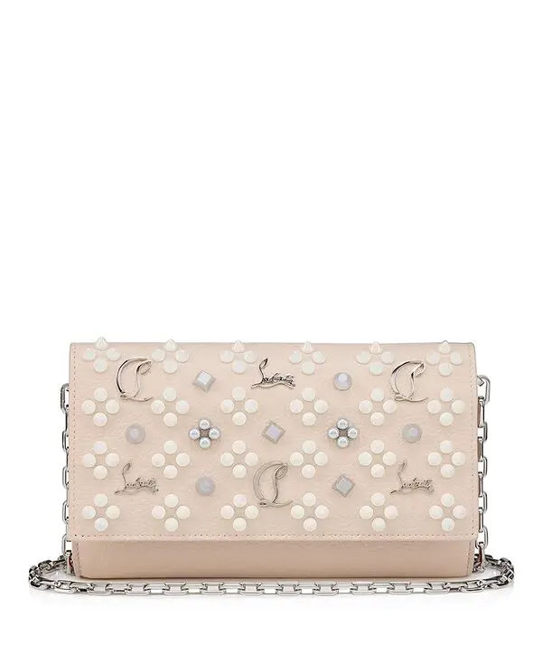 CHRISTIAN LOUBOUTIN Paloma Chain Wallet - Leche