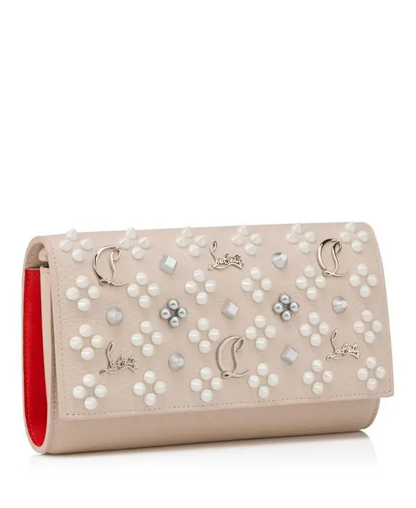 CHRISTIAN LOUBOUTIN Paloma Chain Wallet - Leche