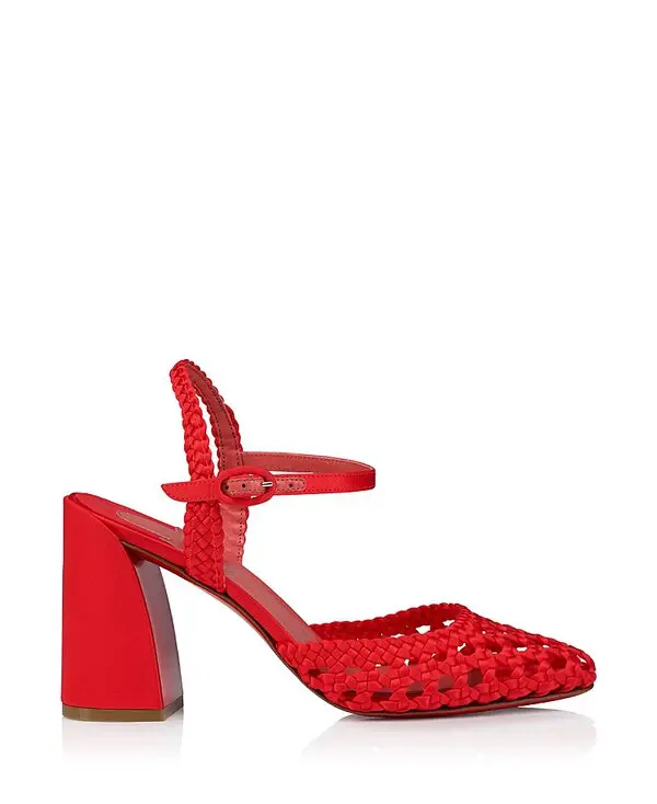 CHRISTIAN LOUBOUTIN Jane Pump Nandina Woven Pumps - Grapefruit