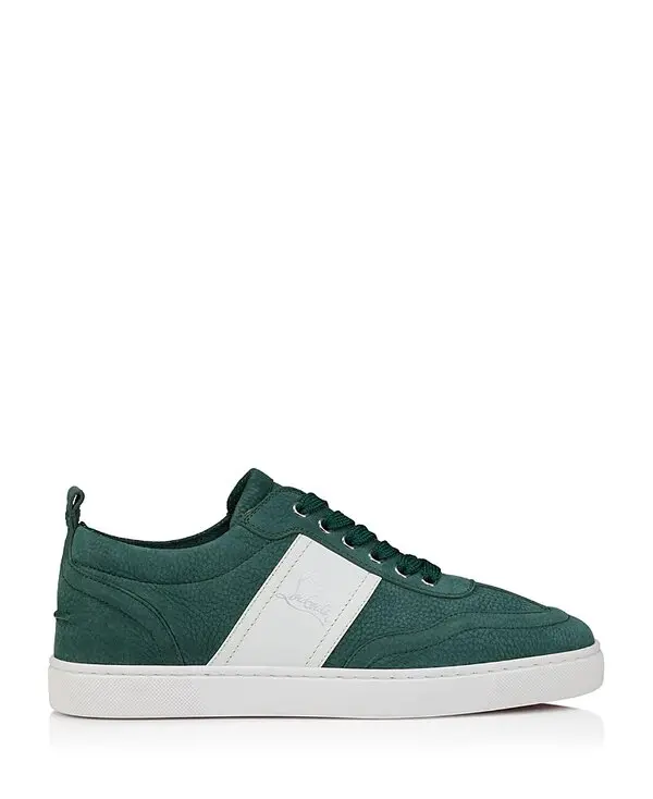 CHRISTIAN LOUBOUTIN Calf Leather Retero Low Top Sneakers - Agave