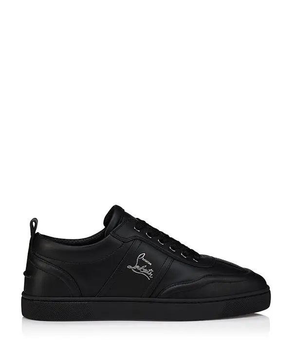 CHRISTIAN LOUBOUTIN Calf Leather Retero Low Top Sneakers - Black