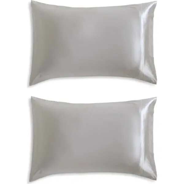 Calvin Klein Set Of 2 Mulberry Silk Pillowcases - Light Grey