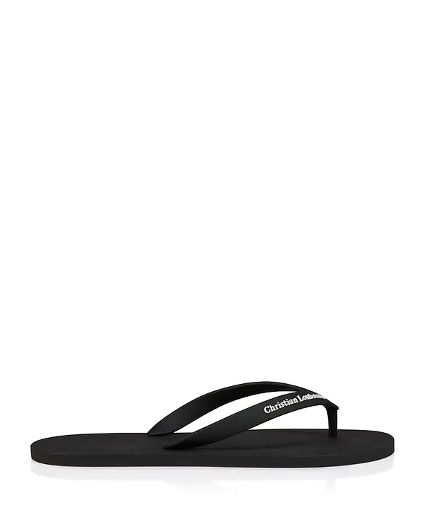 CHRISTIAN LOUBOUTIN Rubber Thong Sandals - Black