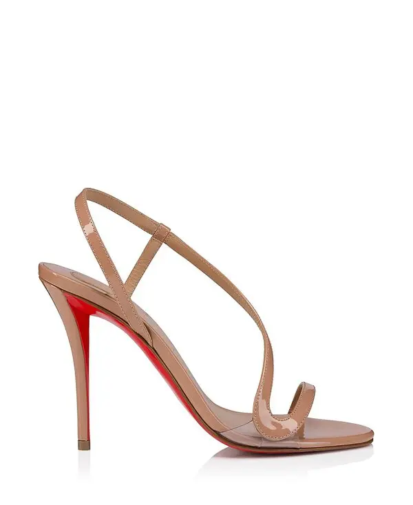 CHRISTIAN LOUBOUTIN Rosa Z Patent Calf Leather Stiletto Sandals - Blush