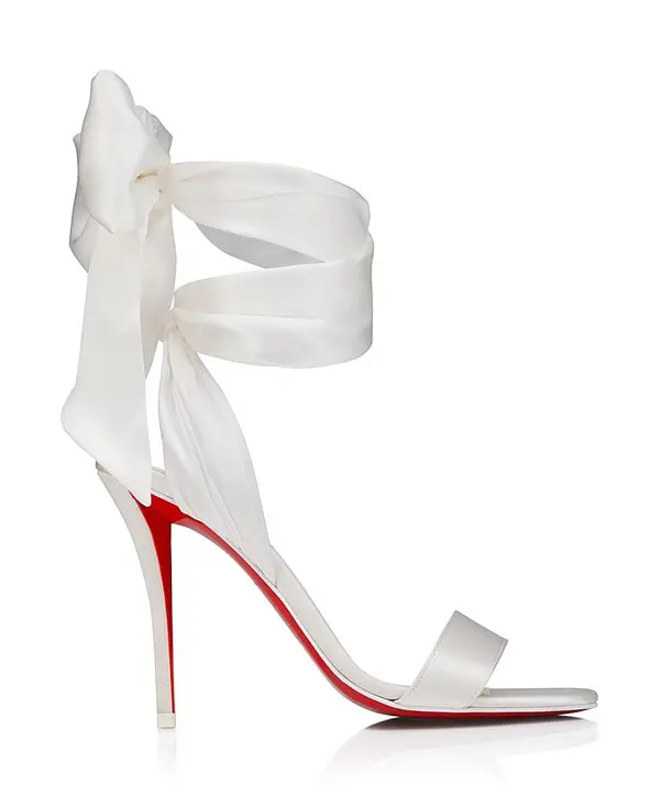 CHRISTIAN LOUBOUTIN Miss Z Du Desert Strappy Sandal - Ivory