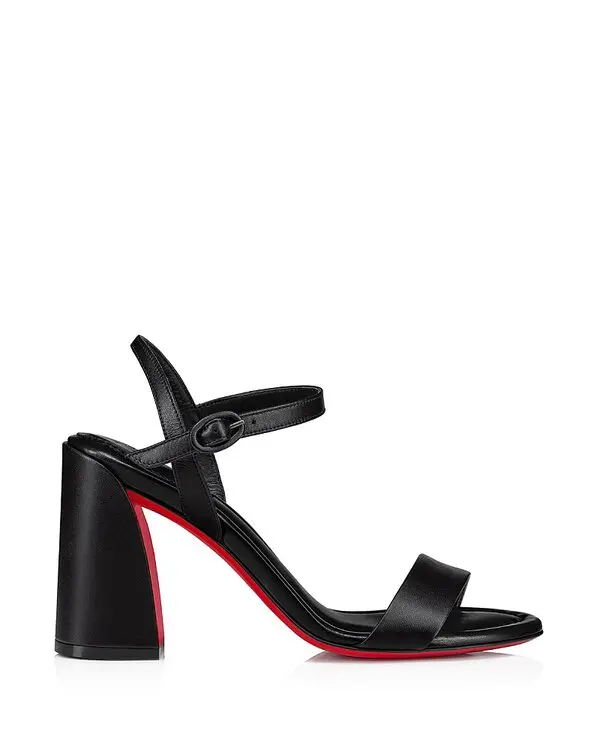 CHRISTIAN LOUBOUTIN Jane Leather Heeled Sandals - Black