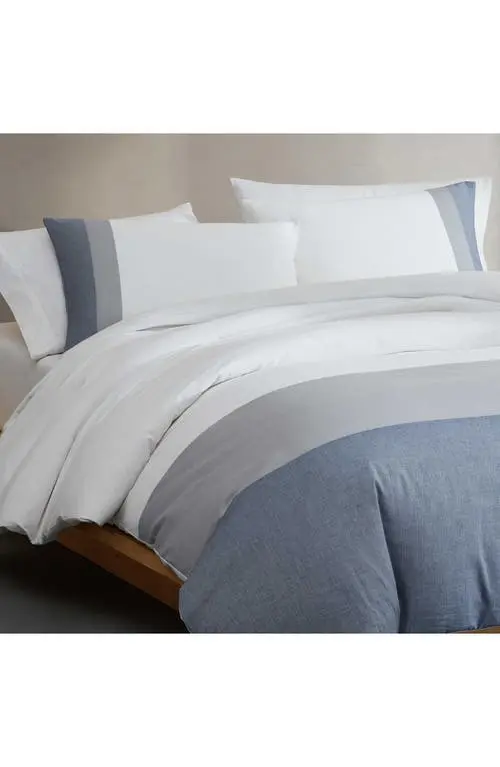 Calvin Klein Chambray Handkerchief Cotton Blend Comforter & Shams Set
