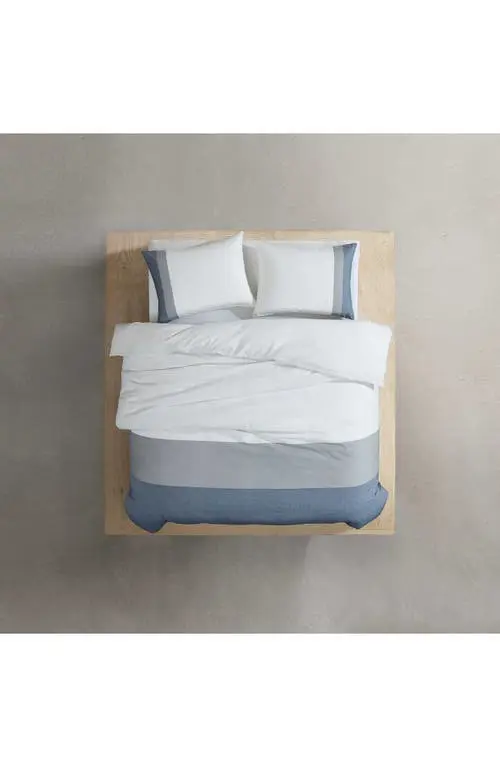 Calvin Klein Chambray Handkerchief Cotton Blend Comforter & Shams Set