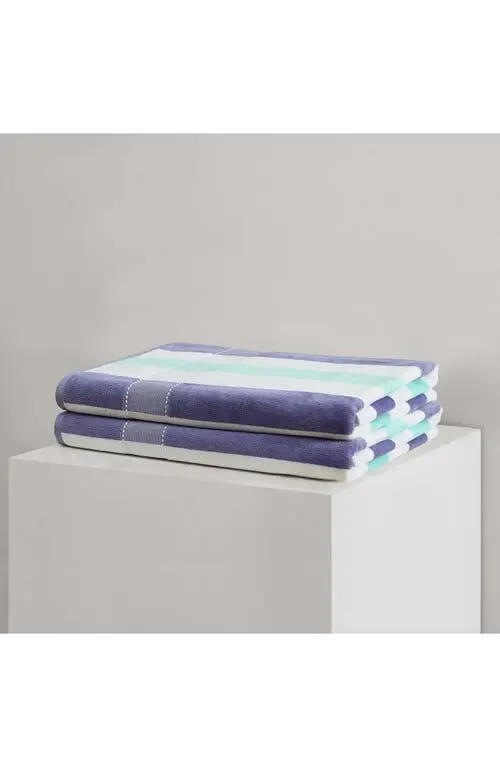 Calvin Klein Pop Color Stripe 2-piece Beach Towel Set