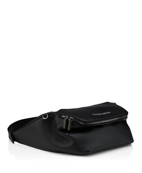CHRISTIAN LOUBOUTIN Grained Calfskin Belt Bag - Black