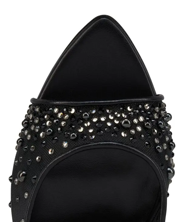 CHRISTIAN LOUBOUTIN Miss Z Mule Degrastrass Perla Sandal - Black