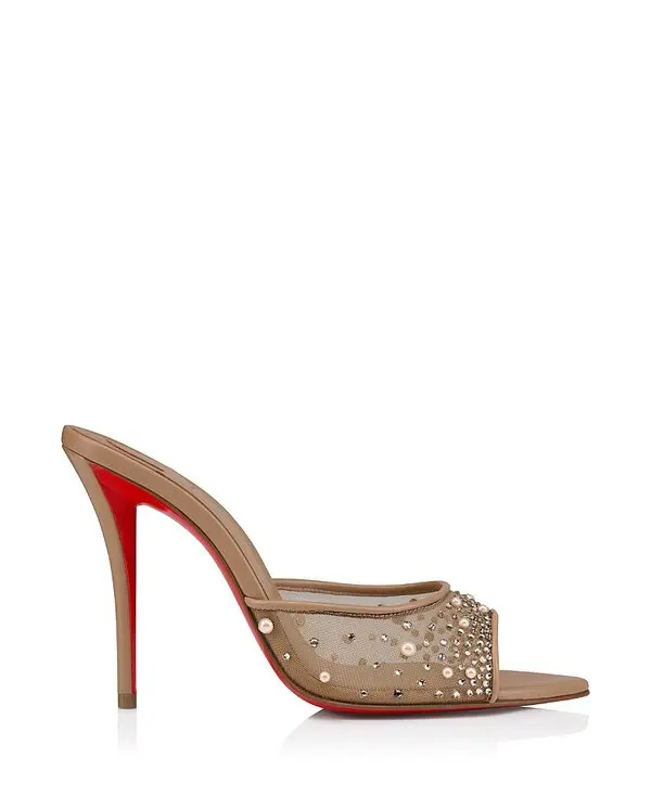 CHRISTIAN LOUBOUTIN Miss Z Mule Degrastrass Perla Sandal - Blush
