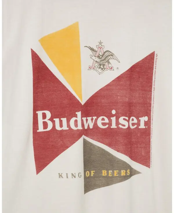 Junk Food Clothing Budweiser Geometric Graphic Distressed Tee