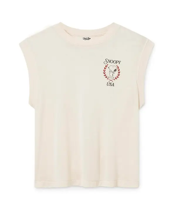 Junk Food Clothing Snoopy Usa Vintage Tissue Tank - Birch