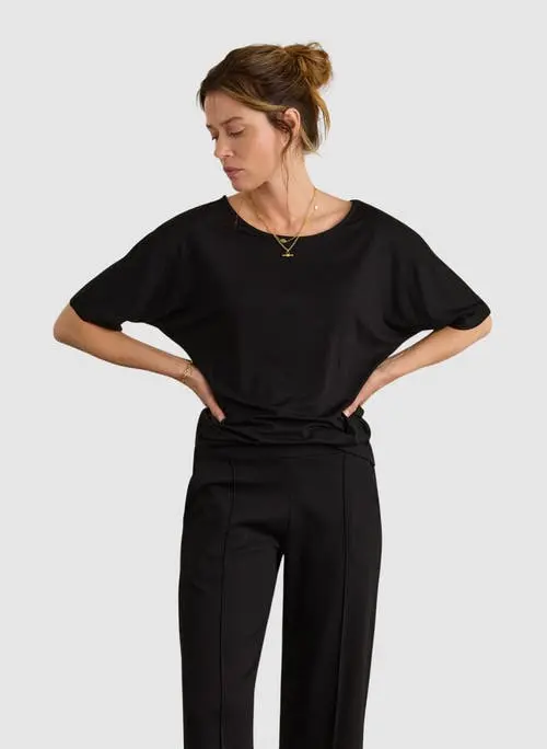 Baukjen Carrie Boat Neck Top - Black