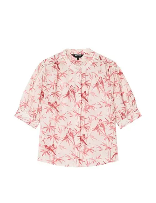 Whistles Tropical Bird Textured Shirt