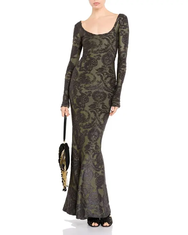 Etro Floral Scoop Neck Maxi Dress