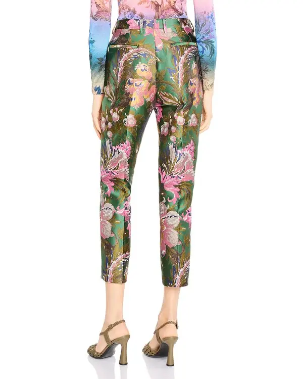 Etro Floral Cropped Tailored Trousers