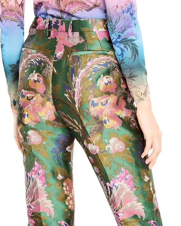 Etro Floral Cropped Tailored Trousers