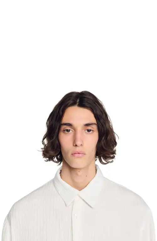 Sandro Crinkled Loose-fit Shirt