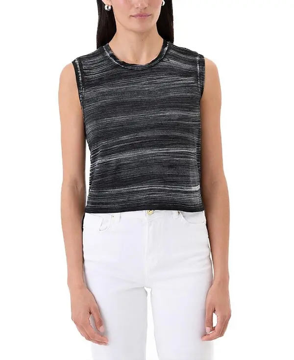 Goldie LeWinter Cabana Stripe Crop Tank - Black