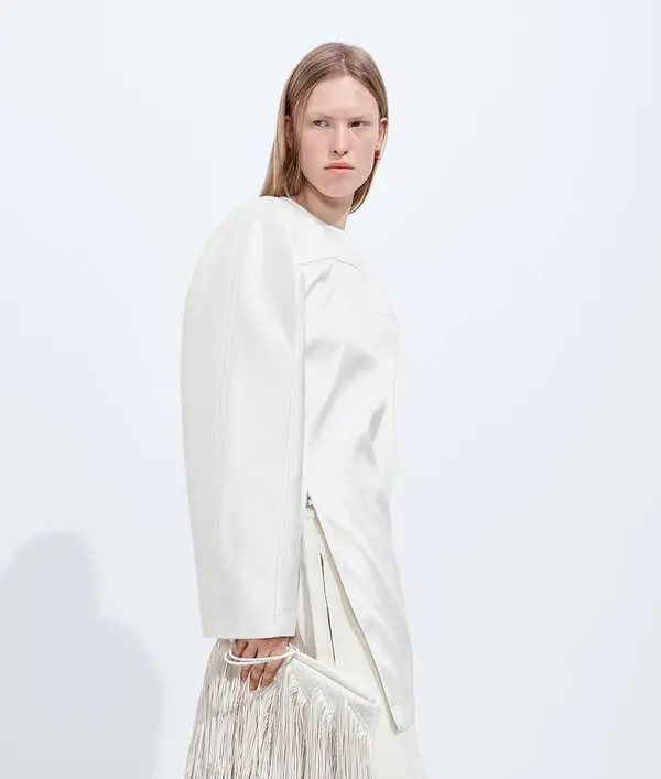 Bottega Veneta Wool And Silk Satin Long Top