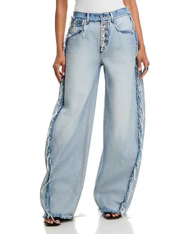 Alexander Wang Blow Up Mid Rise Jeans - Inverted Blue