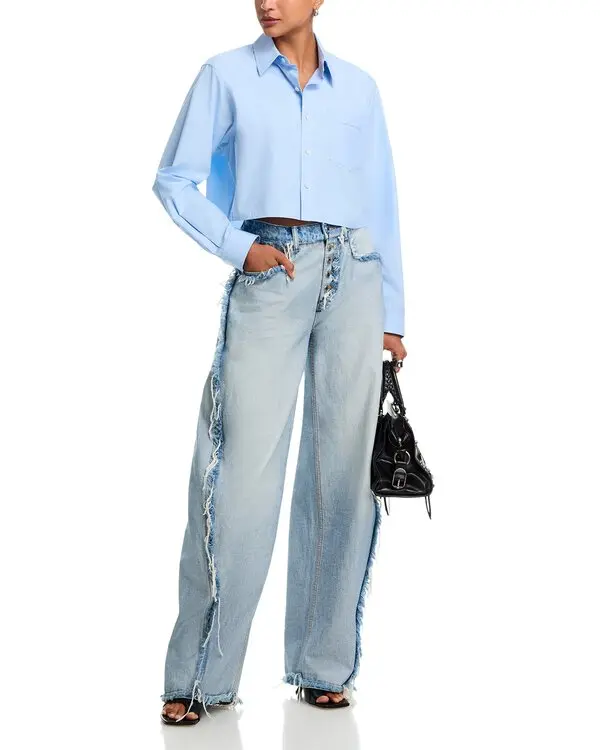 Alexander Wang Blow Up Mid Rise Jeans - Inverted Blue