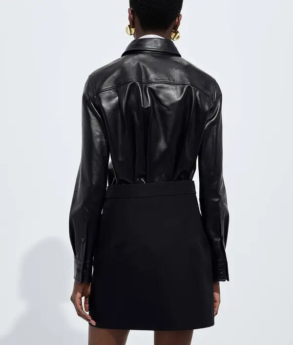 Bottega Veneta Cotton Gabardine Wrap Mini Skirt