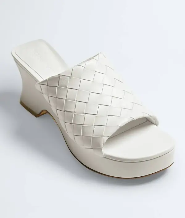 Bottega Veneta Rosita Wedge Mule - Alabaster