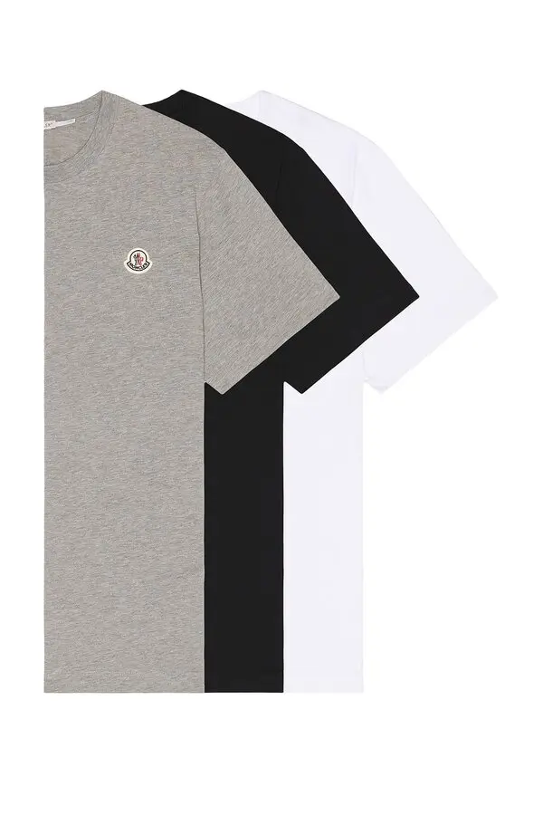 Moncler Short Sleeve Tee 3 Pack - Multi