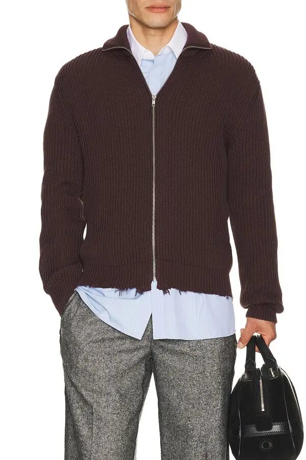 MAISON MARGIELA Sportsjacket In Brown - Ciocolat