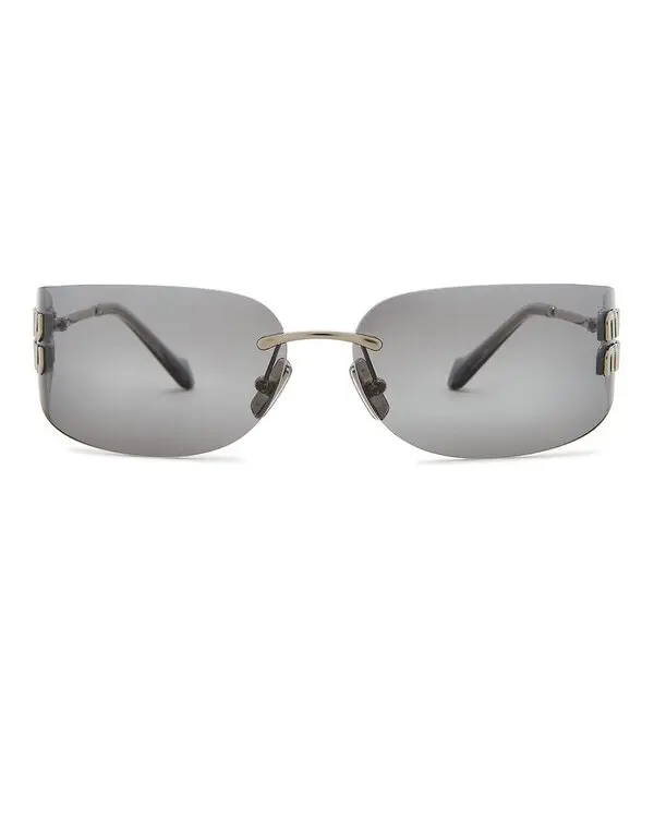 Miu Miu Rectangle Fashion Show Sunglasses
