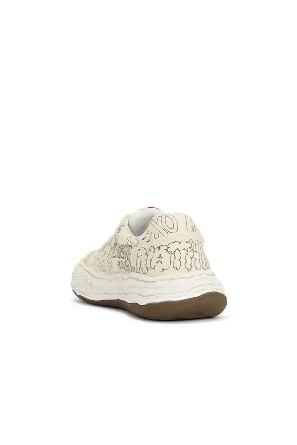 Mihara Yasuhiro Oliver Original Sole Graffiti Printed Canvas Low-top Sneaker