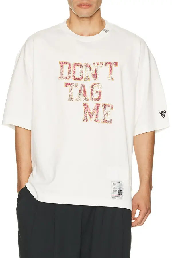 Mihara Yasuhiro Don't Tag Me Printed Tee - White